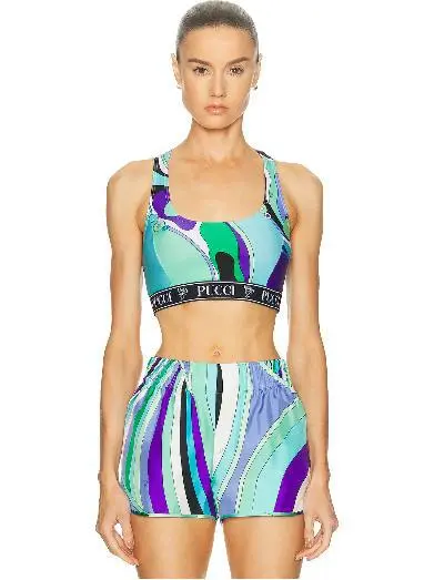 Emilio Pucci Sports Bra - Verde & Lilla