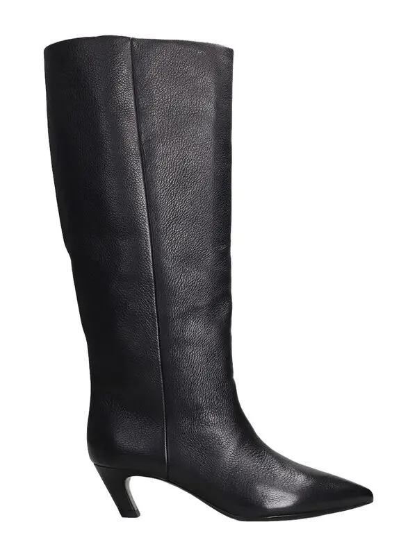 Ash Leather Knee-high Boots - Black