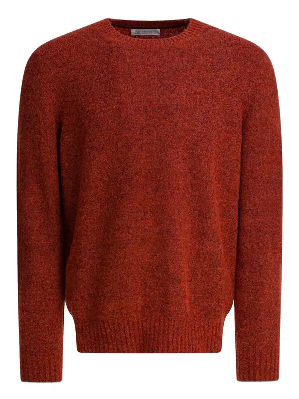 Brunello Cucinelli Wool And Cashmere Crewneck Sweater - Red