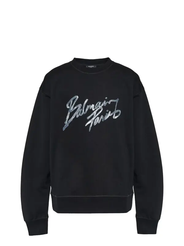 Balmain Logo-printed Sweatshirt - Black