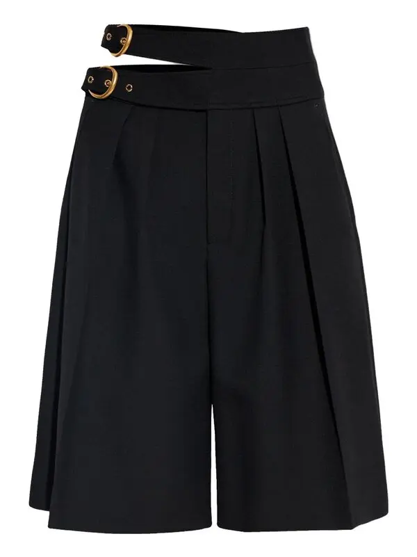 Chloé Wool Culottes Shorts - Black