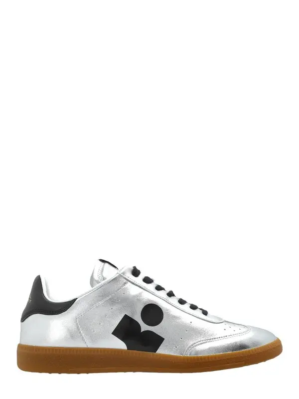 Isabel Marant Kaycee Leather Sneakers - Silver