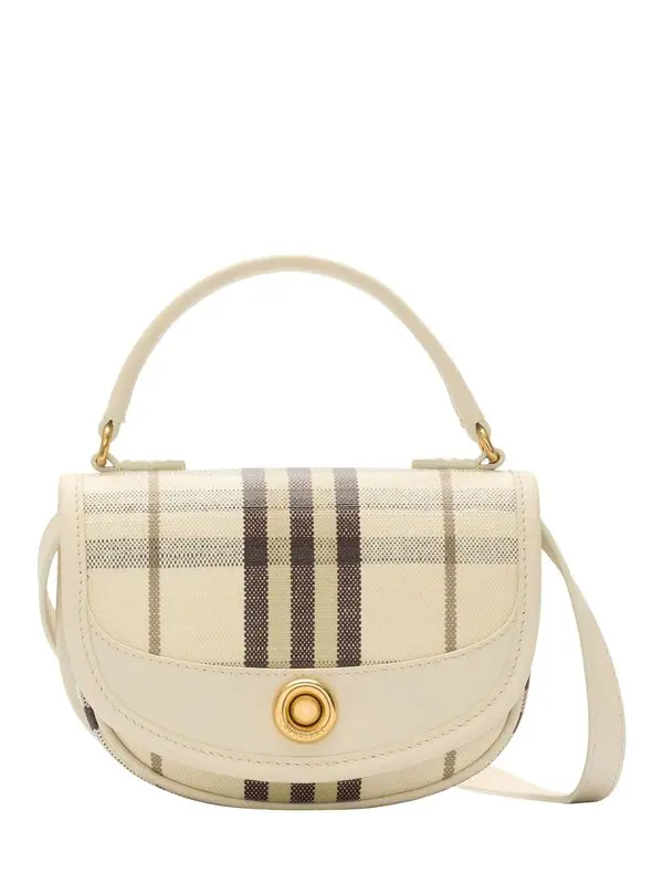 Burberry Mini Check Highlands Cross-body Bag - Beige