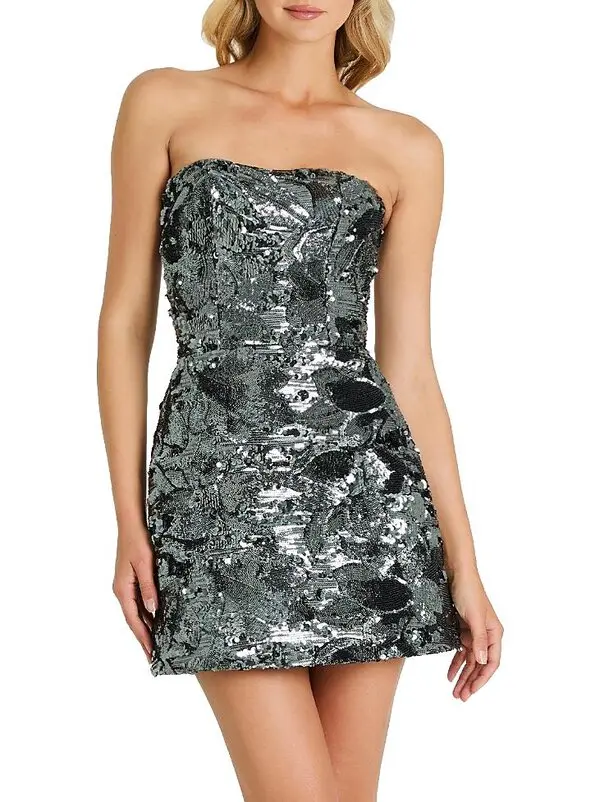 HELSI Linda Sequin Mini Dress - Gunmetal