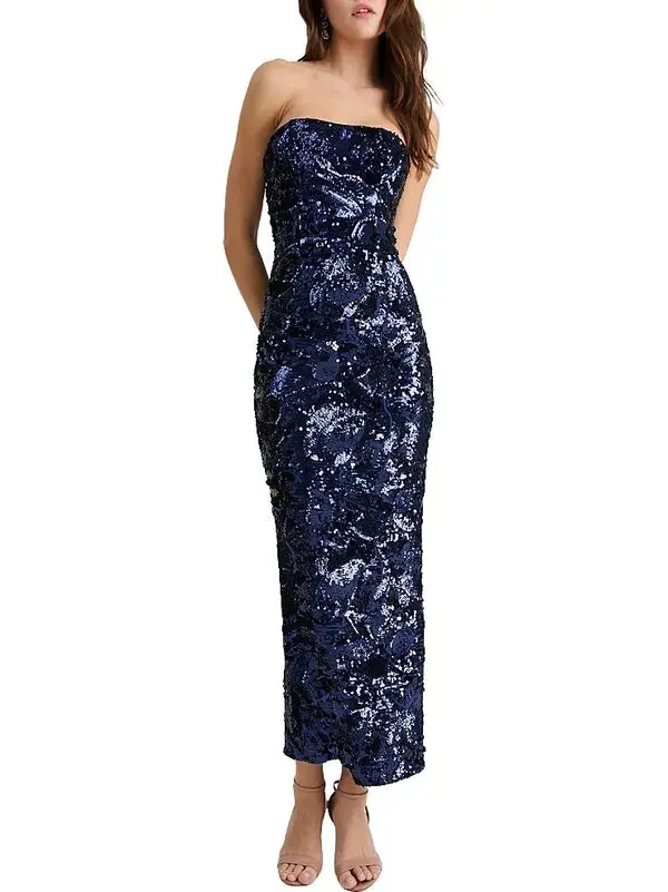 HELSI Leslie Sequin Gown - Navy