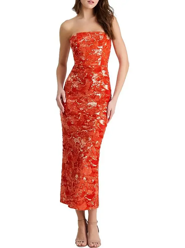HELSI Leslie Sequin Gown - Papaya