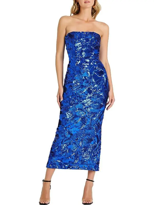 HELSI Leslie Sequin Gown - Rust/copper