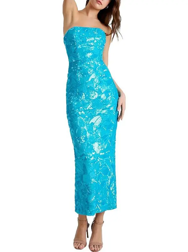 HELSI Leslie Sequin Gown - Turquoise Blue