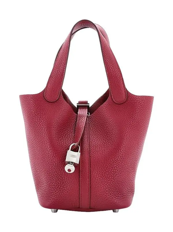 HERMES Pm Picotin Lock Bag Clemence - Red