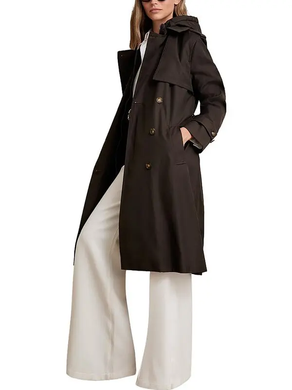 REISS Petite Azura Trench Coat - Chocolate