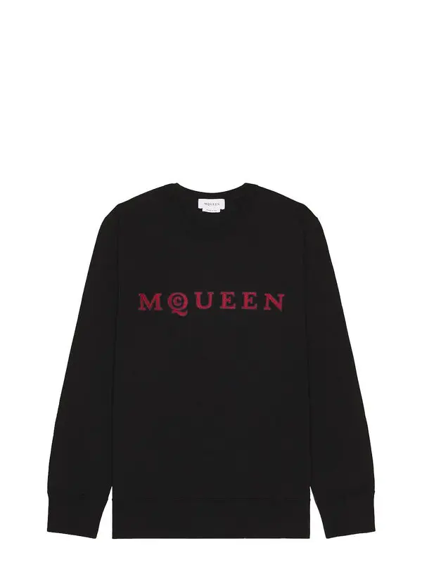 Alexander McQueen Embroidered Sweatshirt - Black