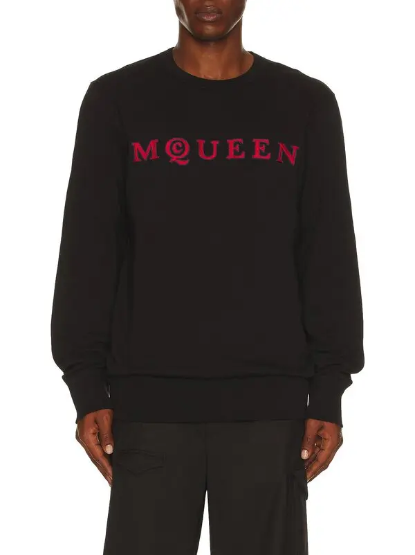 Alexander McQueen Embroidered Sweatshirt - Black
