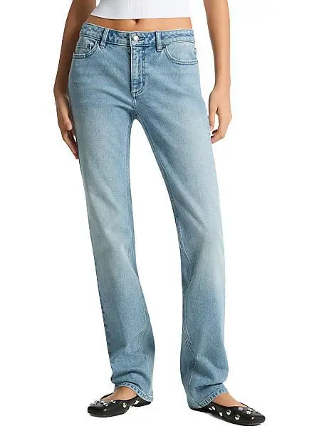 Michael Kors Stretch Denim Cigarette Jeans - Blue