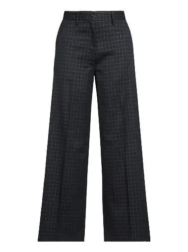 FORTE_FORTE Wide-leg Checked Pants - Black