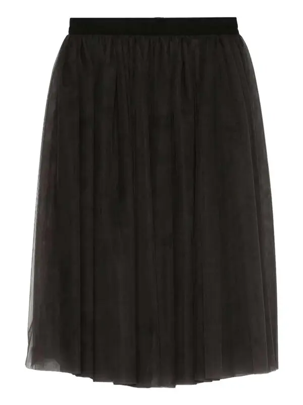 Dolce & Gabbana Tulle Midi Skirt - Grey