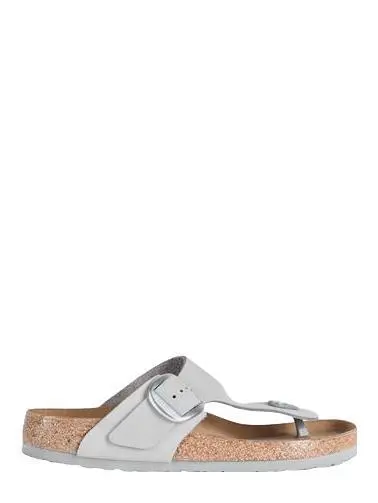 BIRKENSTOCK Thong Sandal In Soft Leather - Grey