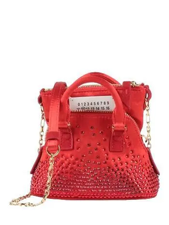 MAISON MARGIELA Mini Handbag With Crystals - Red