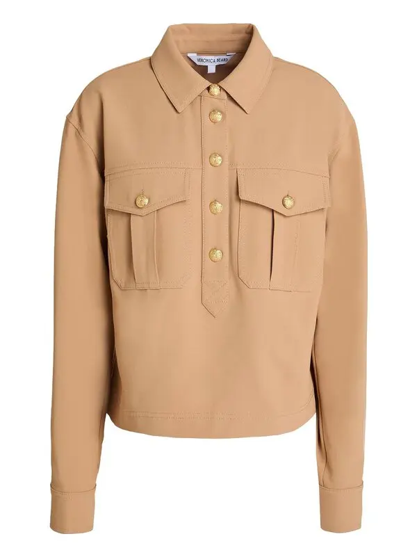 Veronica Beard Colvin Twill Top - Sand