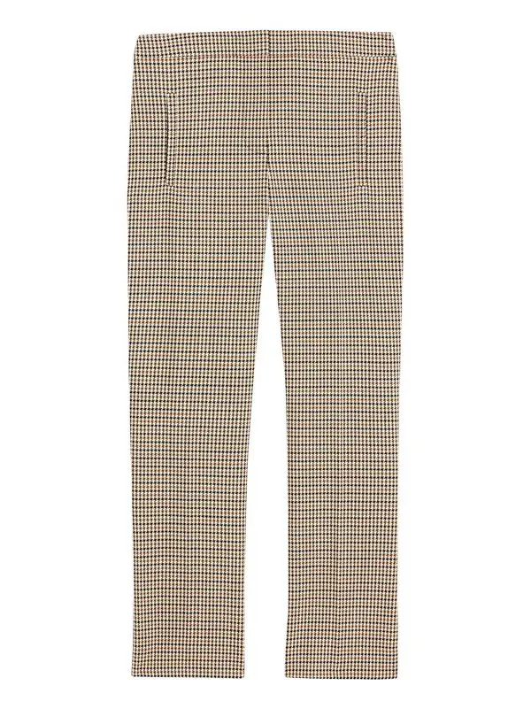 Veronica Beard Houndstooth Jacquard Kick-flare Pants - Sand
