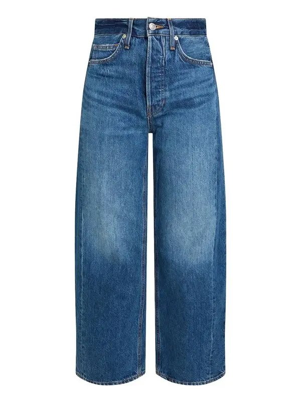 Veronica Beard Ryder High-rise Barrel-leg Jeans - Mid Denim