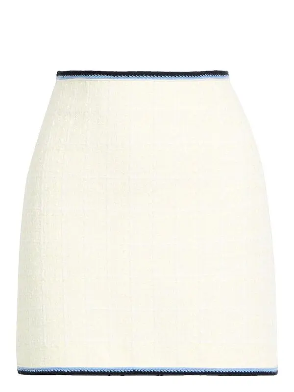 Veronica Beard Ohema Embroidered Cotton-blend Tweed Mini Skirt - Ivory