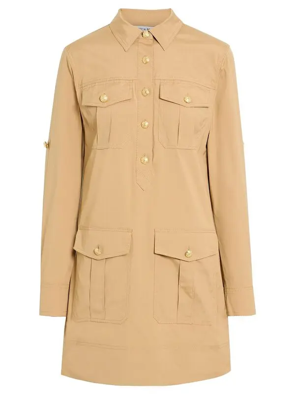 Veronica Beard Saude Cotton-blend Mini Shirt Dress - Sand