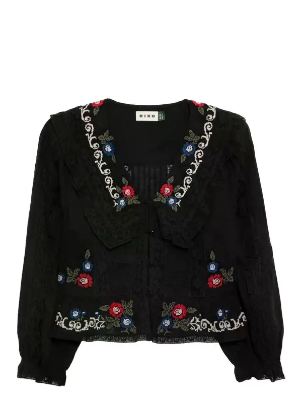 Rixo Maribelle Blouse - Black