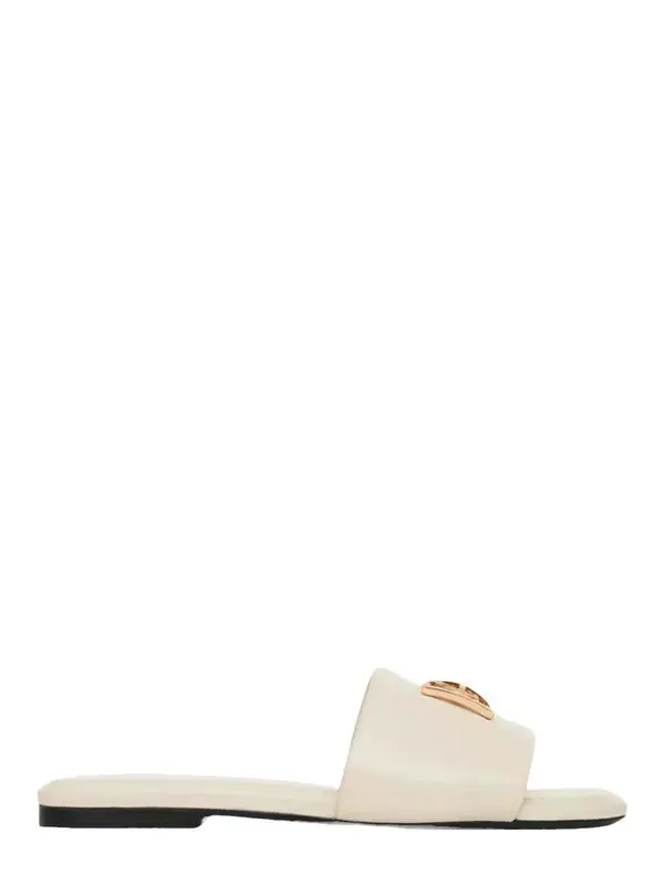 ANINE BING Square-toe Leather Sandals - Neutrals