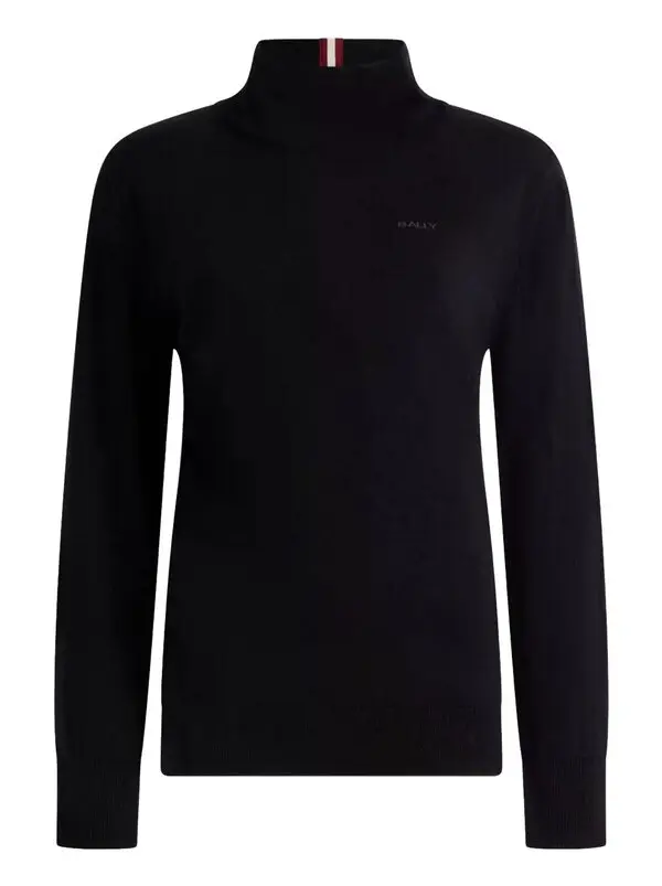Bally Mock-neck Striped Sweater - Black