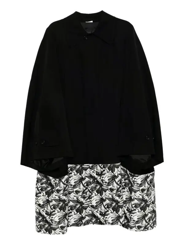 Comme Des Garçons Panelled Coat - Black