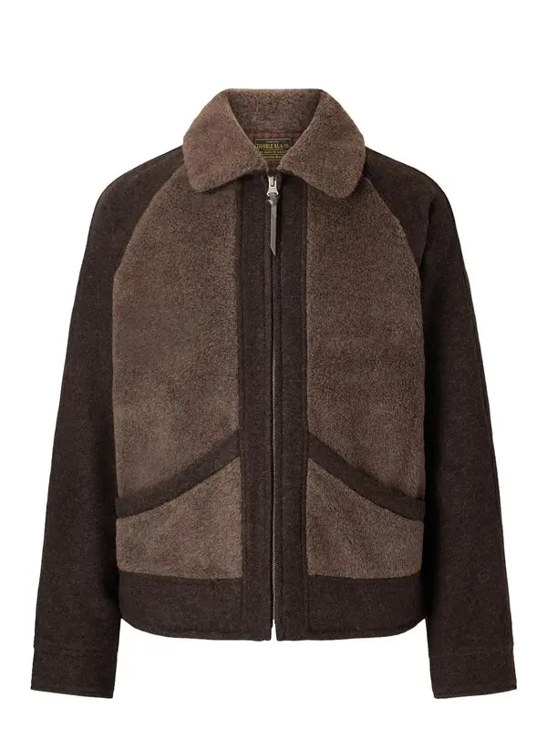 Ralph Lauren Fleece-paneled Wool-blend Jacket - Brown