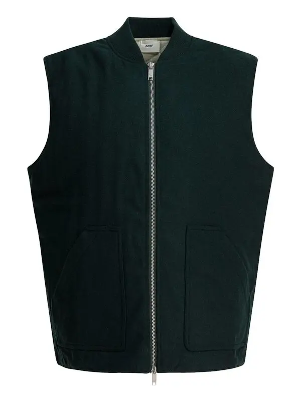 AUTRY Sleeveless Wool Jacket - Green
