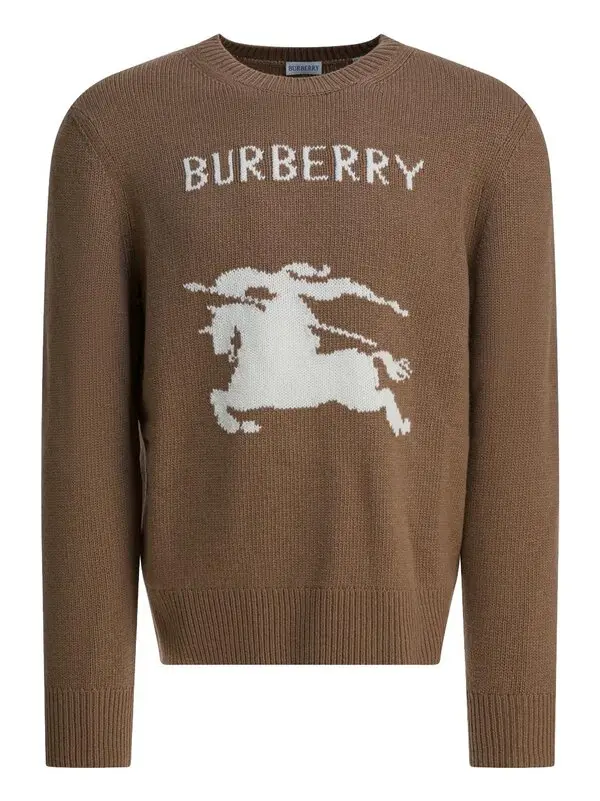 Burberry Wool And Cashmere Crewneck Sweater - Beige