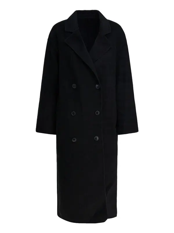 Loulou De Saison Borneo Lds Long Coat - Black