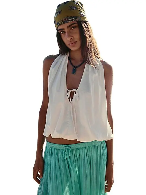 Free People Bubble The Fun Halter Top - Ivory