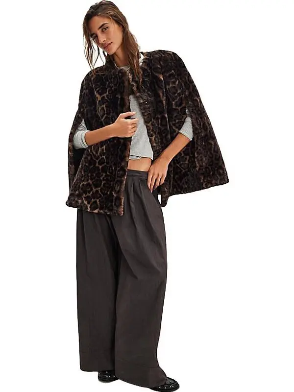 Free People Apparis Sloane Leopard Cape - A/s