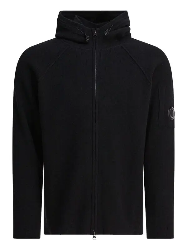 C.P. COMPANY Wool Hooded Sweater - Black