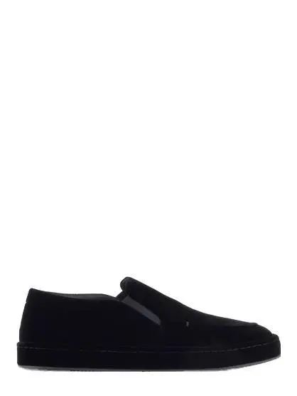 Giorgio Armani Velvet Slip-ons - Black