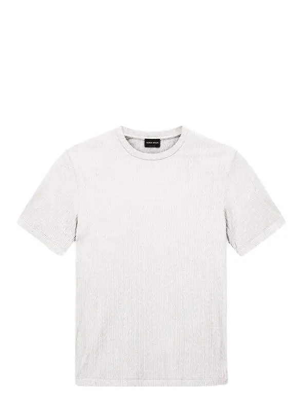 Giorgio Armani Asv Viscose Blend T-shirt - Natural
