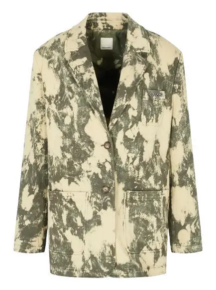 Emporio Armani Tie-dye Effect Drill Blazer - Brown