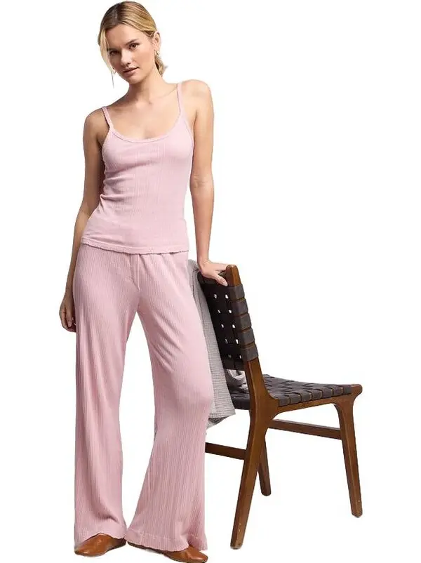 Velvet By Graham & Spencer Alemi Pointelle Pant - Pink