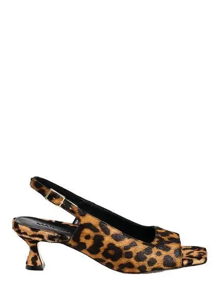Marion Parke Andie Leopard Slingbacks - Natural
