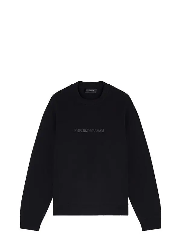 Emporio Armani Stretch Double Jersey Sweatshirt - Black