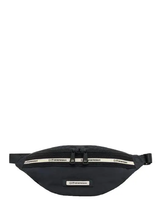 EA7 Logo Series Nylon Belt Bag - Black