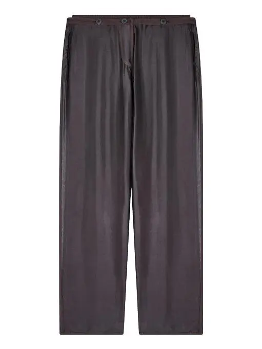 Giorgio Armani Silk Straight Trousers - Red