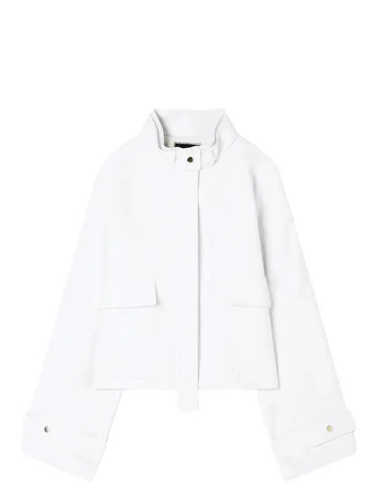 Giorgio Armani Virgin Wool Pea Coat - White