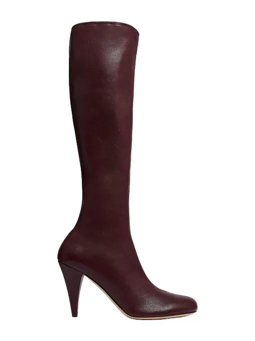 Le Monde Beryl Kim Sion Madison Leather Boots - Burgundy