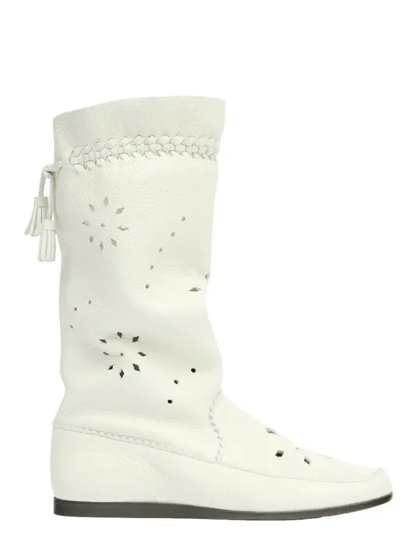 Isabel Marant Welky Flat Boots - Chalk