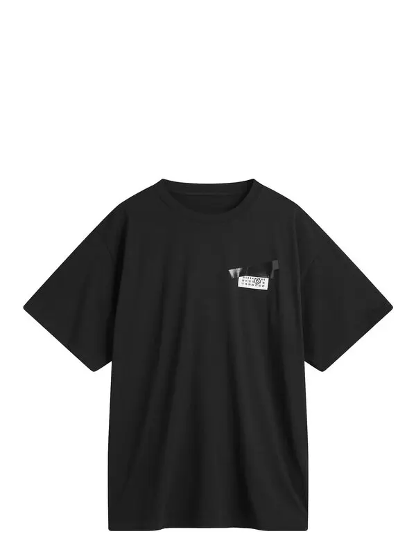 MAISON MARGIELA Tape Logo T-shirt - Black