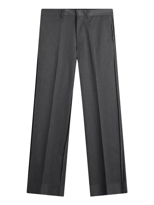 MAISON MARGIELA Tailored Wool-blend Trousers - Dark Grey Melange